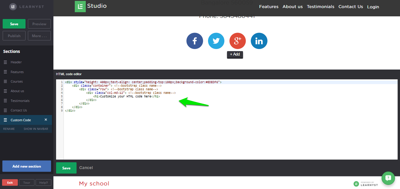 How To Add Custom Code